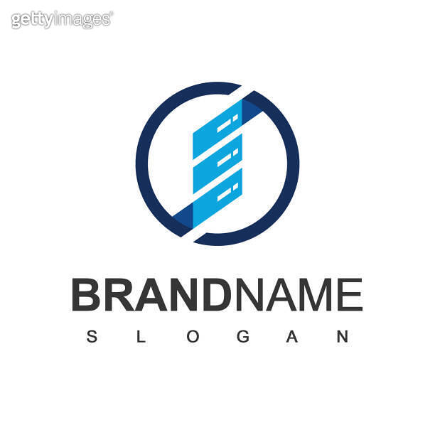 Server logo design template, Data Center And Server Icon Vector ...