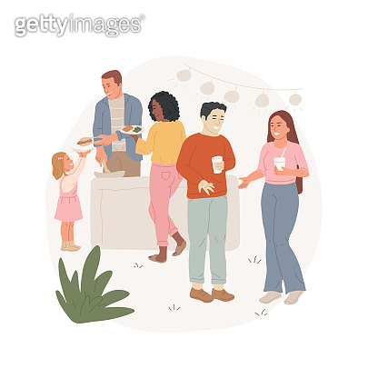 Block party isolated cartoon vector illustration (1388483418) 일러스트, 무료 ...