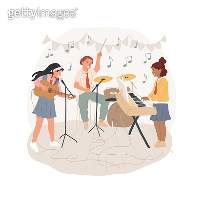 Rock band isolated cartoon vector illustration. (1445663492) 일러스트, 무료 ...