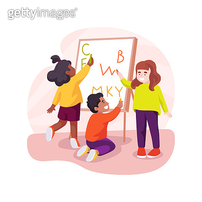 Spelling words isolated cartoon vector illustration. (1434935087) 일러스트 ...