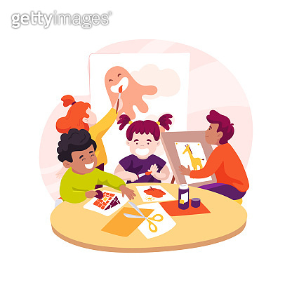 Independent learning isolated cartoon vector illustration. 이미지 ...