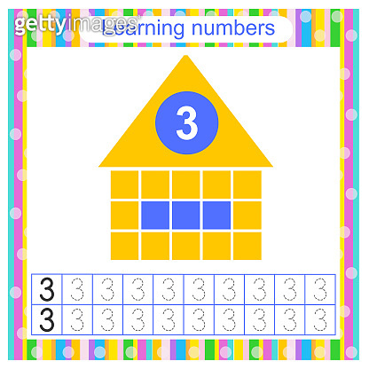 Preschool worksheet activity. Tracing dashed lines. Number worksheets ...