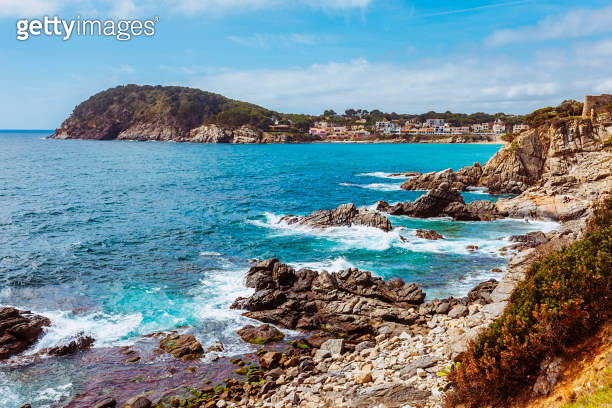 Cala fosca, Palamos, Girona. Catalan beach in Costa Brava (Catalonia ...