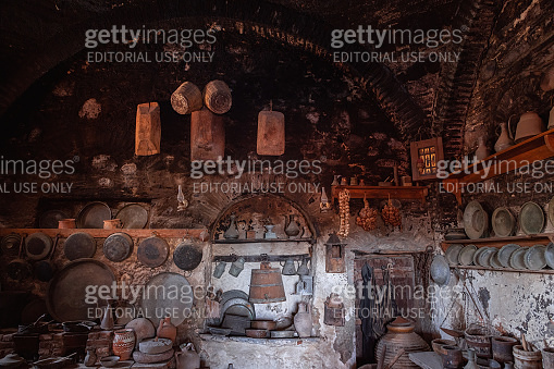 Great Meteoron Monastery kitchen was full of medieval times equipment ...
