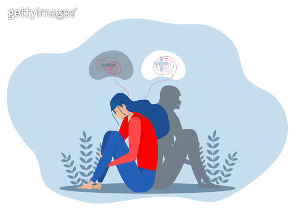 woman unhappily loneliness, emotion and depression .depression ...