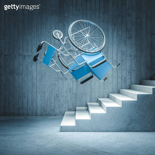 wheelchair for the disabled falling from a ladder. 이미지 (1404165271 ...