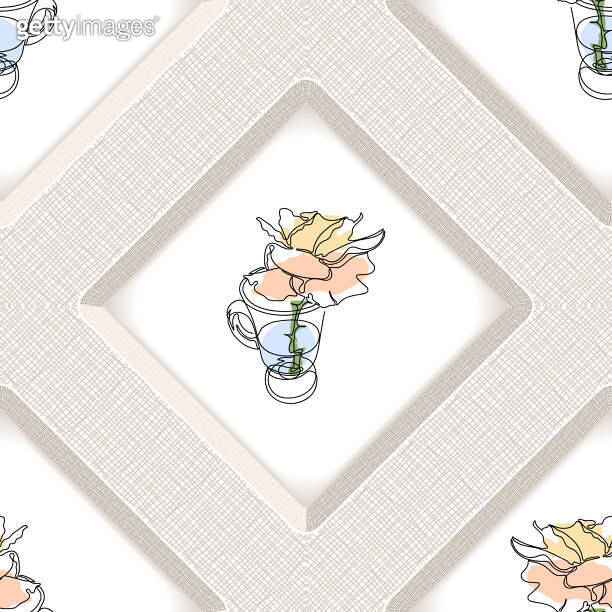 Vector seamless abstract geometric pattern of intertwining lines, in ...