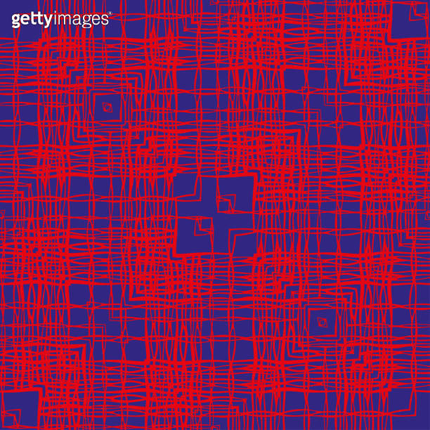 Geometric pattern 2 colors, blue-red, abstract, for the design of ...