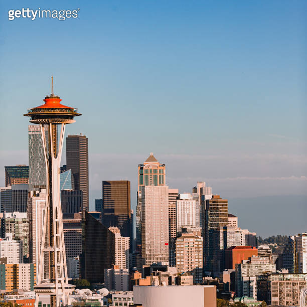Downtown Seattle Buildings and Architecture City Skyline 이미지 ...
