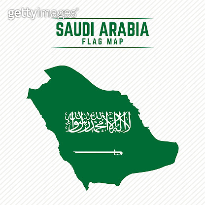 Flag Map of Saudi Arabia. Saudi Arabia Flag Map (1392497657) - 게티이미지뱅크