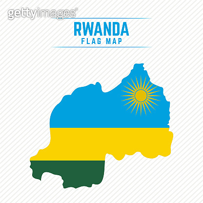 Flag Map of Rwanda. Rwanda Flag Map (1392497274) - 게티이미지뱅크