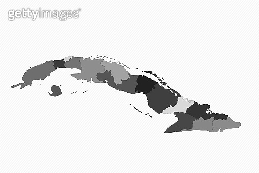 Gray Divided Map of Cuba (1392551639) 일러스트, 무료 일러스트 - 게티이미지뱅크