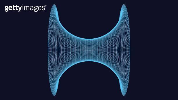 Mesh wormhole model representing fabric of space and time. 이미지 ...