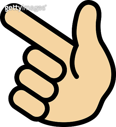 Simple pointing mark illustration (line only) 이미지 (1366197757) - 게티이미지뱅크