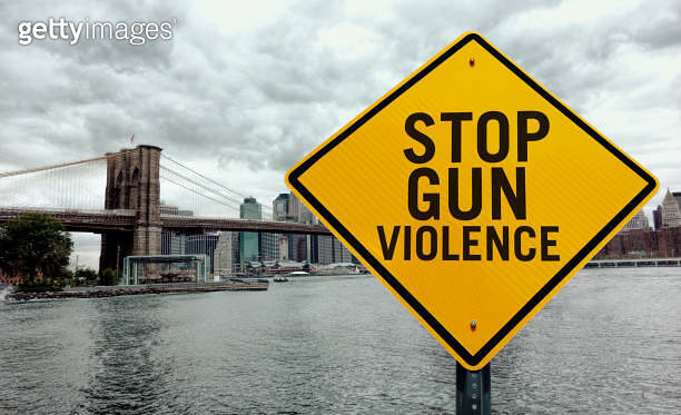 Stop gun violence sign in New York 이미지 (1418019860) - 게티이미지뱅크