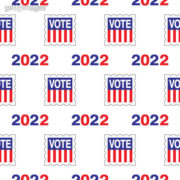 Vote Postage Stamp 2022 Seamless Pattern 이미지 (1414303896) - 게티이미지뱅크