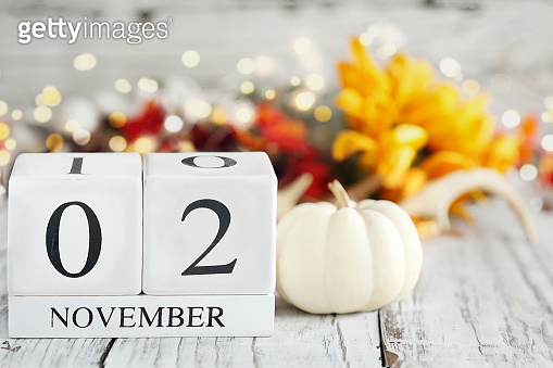 National Stress Awareness Day November 2nd Calendar Blocks with Autumn ...