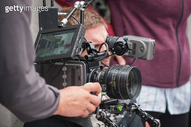 Behind the scene. First assistant focus puller and cameraman ...