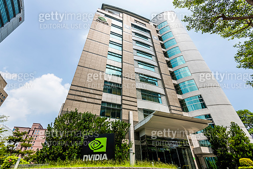 Nvidia Corporation building in Taipei, Taiwan. 이미지 (1412721492) - 게티이미지뱅크