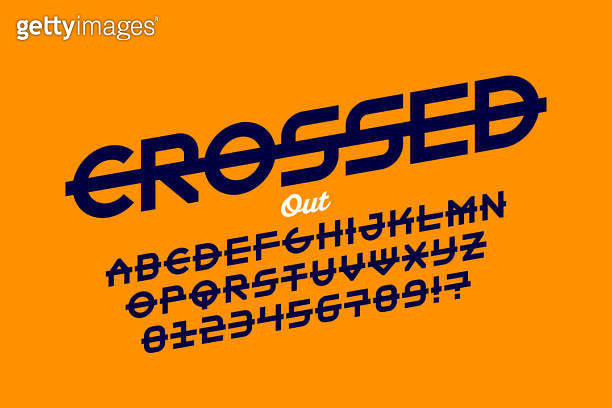 Crossed out style font design (1438091698) - 게티이미지뱅크