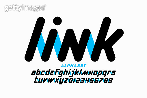 Linked letters font design (1396814336) 일러스트, 무료 일러스트 - 게티이미지뱅크