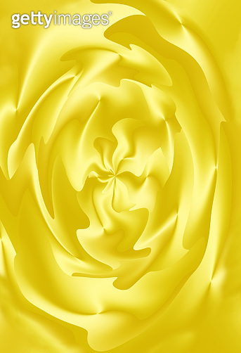 Gradient yellow 3D flower-like spiral pattern for abstract background ...