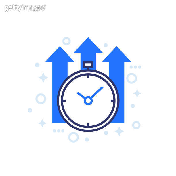improve time icon on white (1424340704) 일러스트, 무료 일러스트 - 게티이미지뱅크