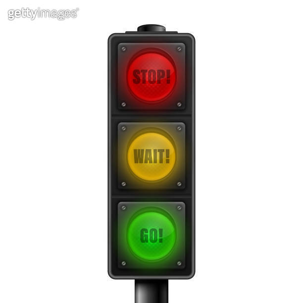 Vector 3d Realistic Road Traffic Lights Isolated. Stop, Wait, Go ...