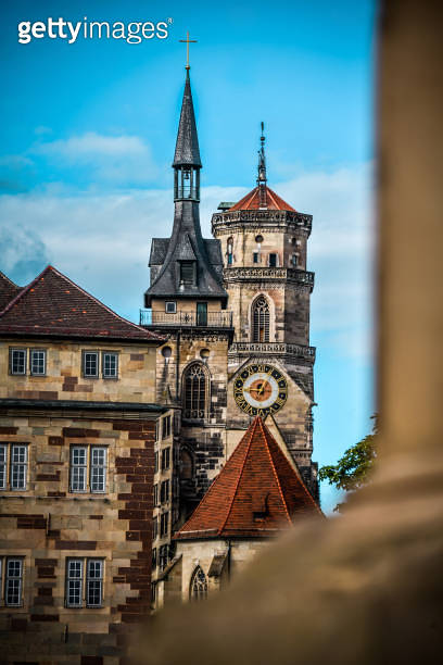Majesic View Of Stiftskirche And Altes Schloss Towers In Stuttgart ...