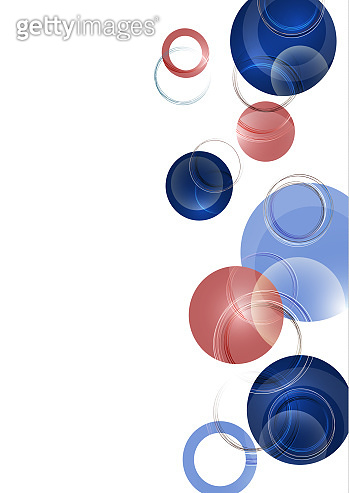 Circle design background with overlapping circles pattern. Banner with colored circles. Vector ...