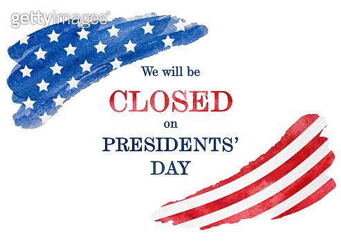 We'll be closed for the holidays. Signboard 이미지 (1364995776) - 게티이미지뱅크