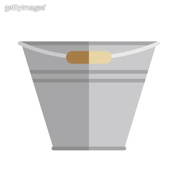 Garden bucket, pail vector icon, flat style. 이미지 (1406527425) - 게티이미지뱅크