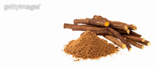 Glycyrrhiza glabra - Ground stems of organic licorice (1407004455) - 게티 ...