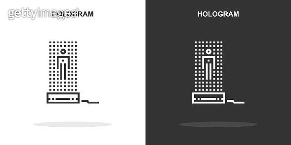 hologram line icon. Simple outline style.hologram linear sign. Vector ...