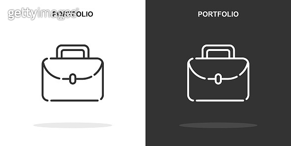 portfolio line icon. Simple outline style.portfolio linear sign. Vector ...