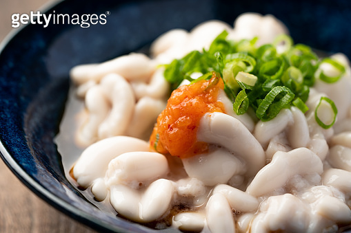 soft cod roe with ponzu sauce (1452474684) - 게티이미지뱅크