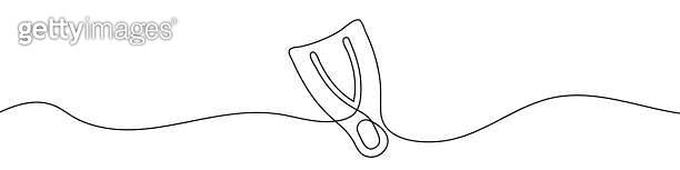 Continuous line drawing of flippers. Flippers one line icon ...