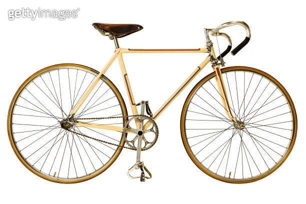 Retro seventies yellow racing bicycle with one fixed gear (1367857488 ...