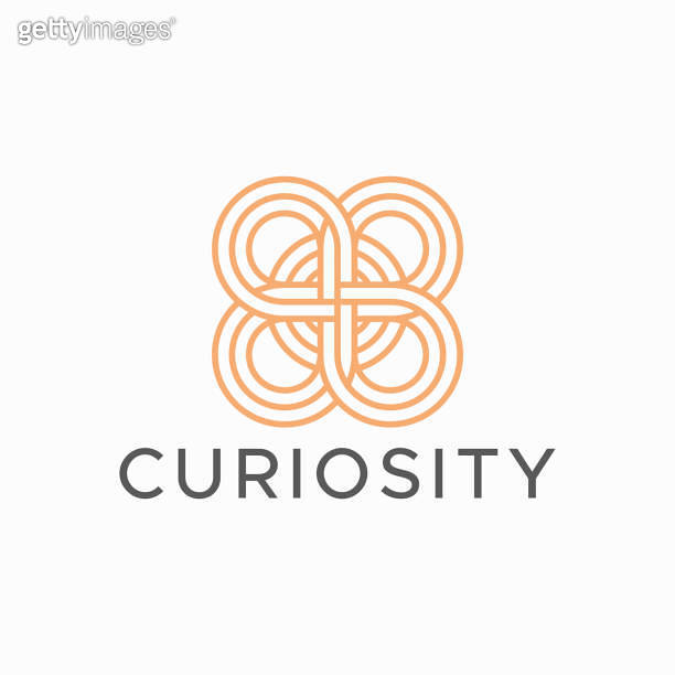 Curiosity Symbol Concept from Geometric Circle Shape Line Ornament ...