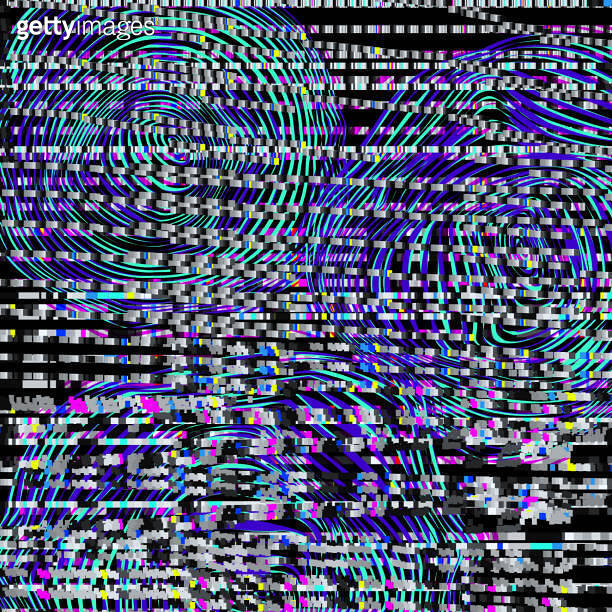 Glitch background. Computer screen error. Digital pixel noise abstract design. Video game glitch ...