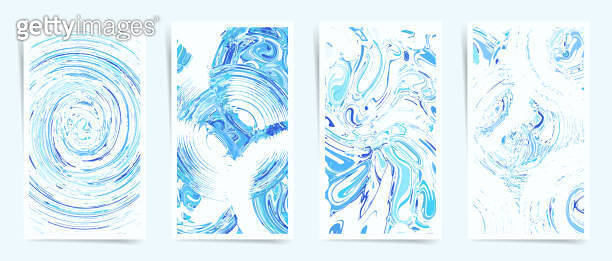 Flow of water, falling drops and water surface vector concept ...