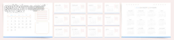 2023 year calendar template with notes and to do list. Vector planner ...