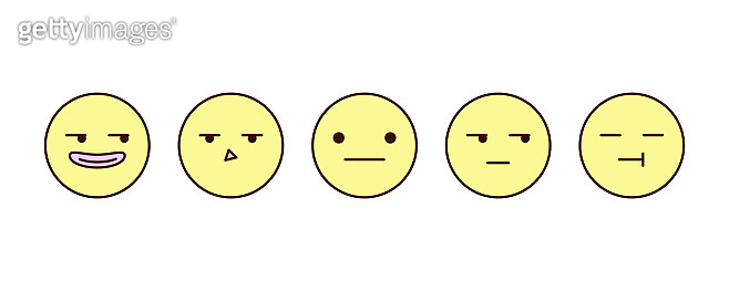 Cute and simple emoji set. Modern design emoticons face icons ...