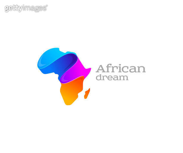 Colorful african continent design. Creative Africa travel map vector ...
