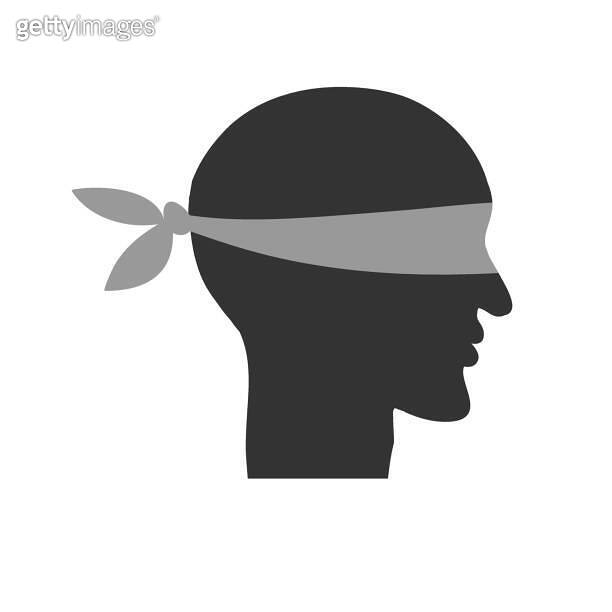 The head of a blindfolded man. Hunch Simple Icon (1388533861) 일러스트, 무료 ...