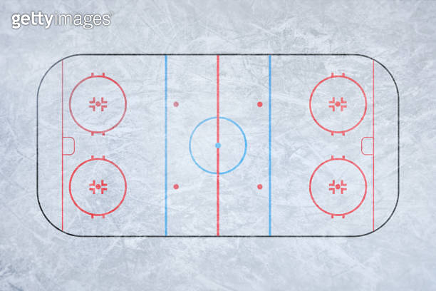 Ice hockey rink from above. Tactical plan - stadium 이미지 (1390071351 ...