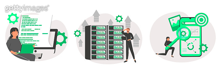 Website architecture abstract concept vector illustration set. Web ...