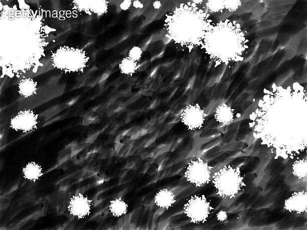 Abstract ink spots hand drawn illustration. Minimalistic hand drawn ...