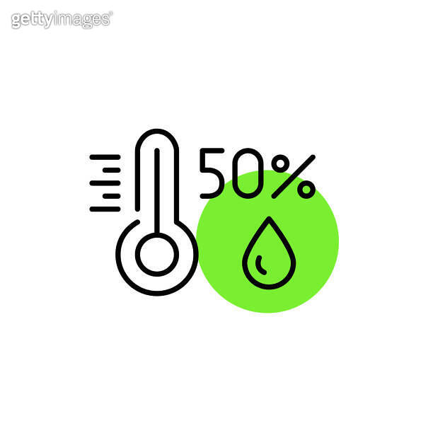 Smart farming temperature and humidity control. Pixel perfect, editable ...