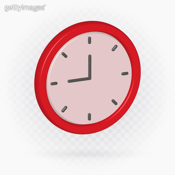 Clock icon realistic, clock cartoon vector clip art. (1443814527) 일러스트 ...